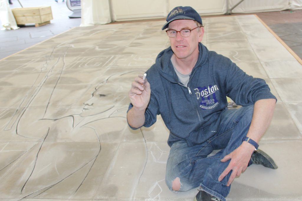 World-famous pavement artist working on Olympic masterpiece in ...