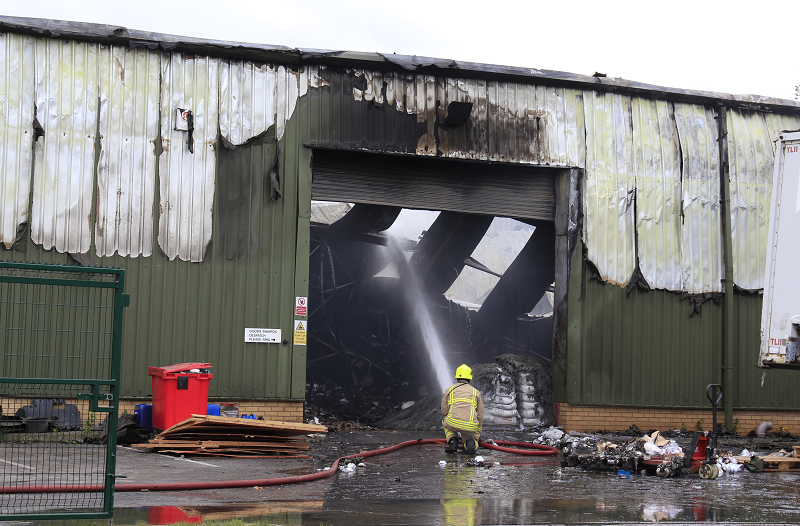 Fire Crews Put Out Factory Fire in Leicester